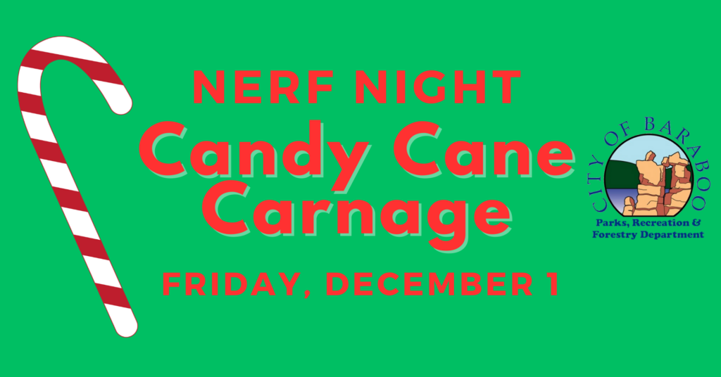 Nerf Night Candy Cane Carnage - Sauk County
